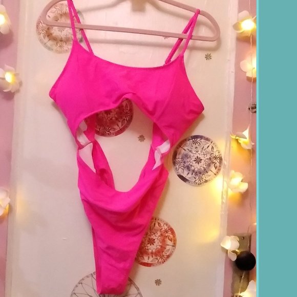 Swim | Hot Pink Cut Out Suit | Poshmark